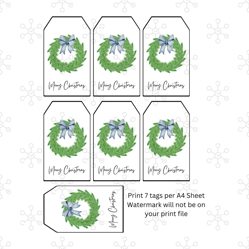 Hamptons Style GIFT TAGS - CHINOISERIE Christmas Tree - PRINTABLE ...