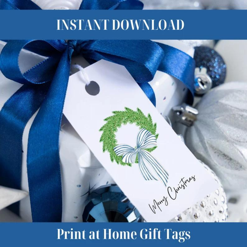 Hamptons Style GIFT TAGS - CHINOISERIE Christmas Tree - PRINTABLE ...