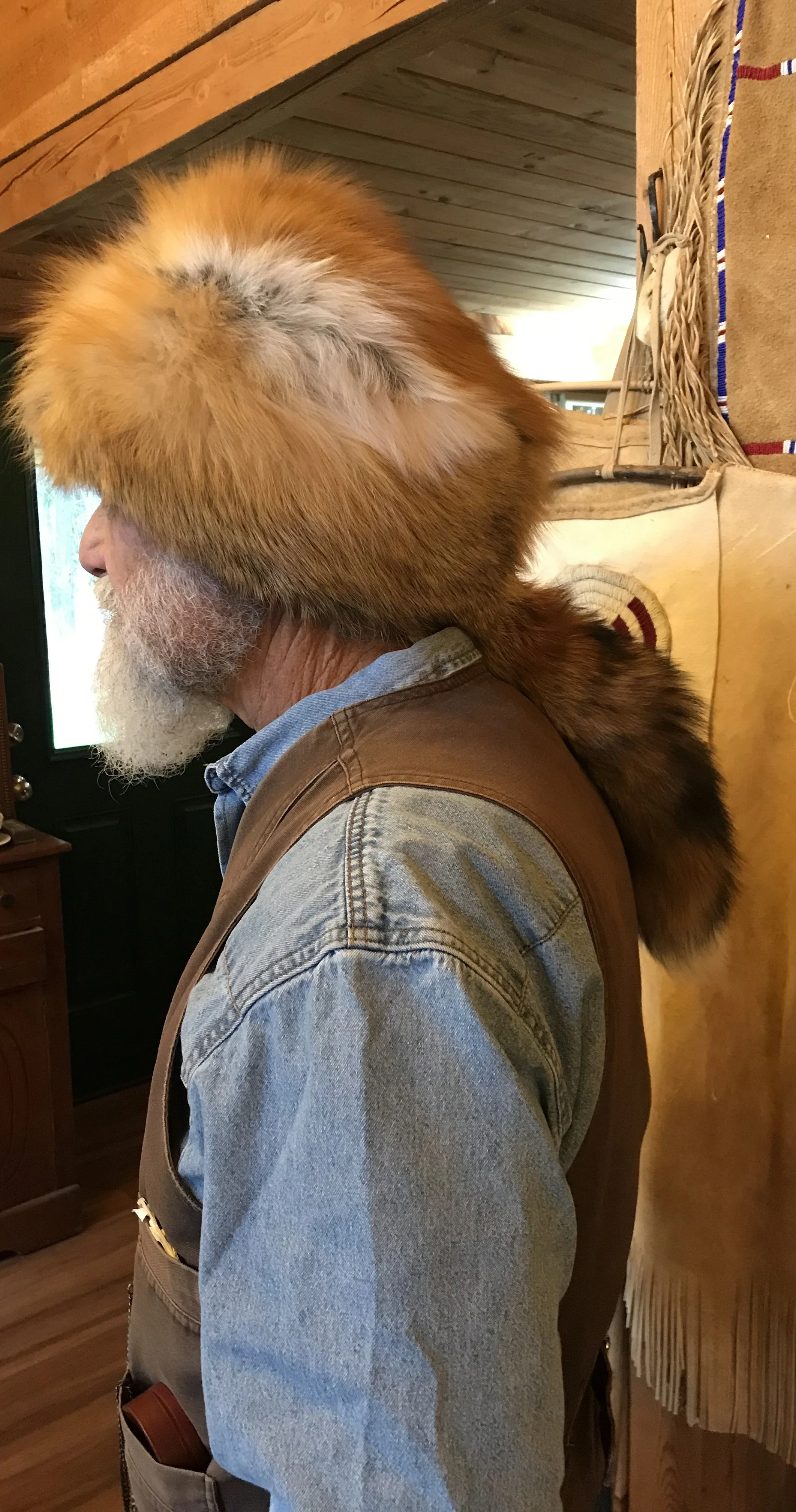 Red Fox Fur Hat Approx. Size 7 to 7-1/8 — Willow Bend Trading Post