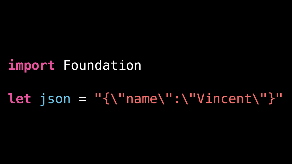 Using a Raw String to write JSON data — Swift with Vincent