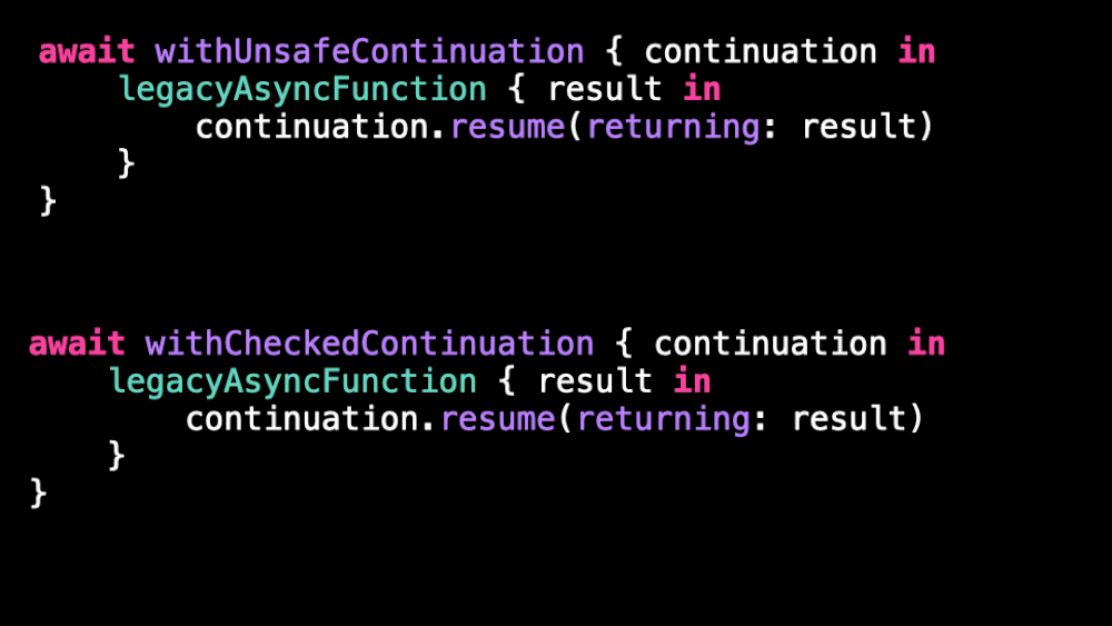 Bad practice: using an unsafe continuation — Swift with Vincent