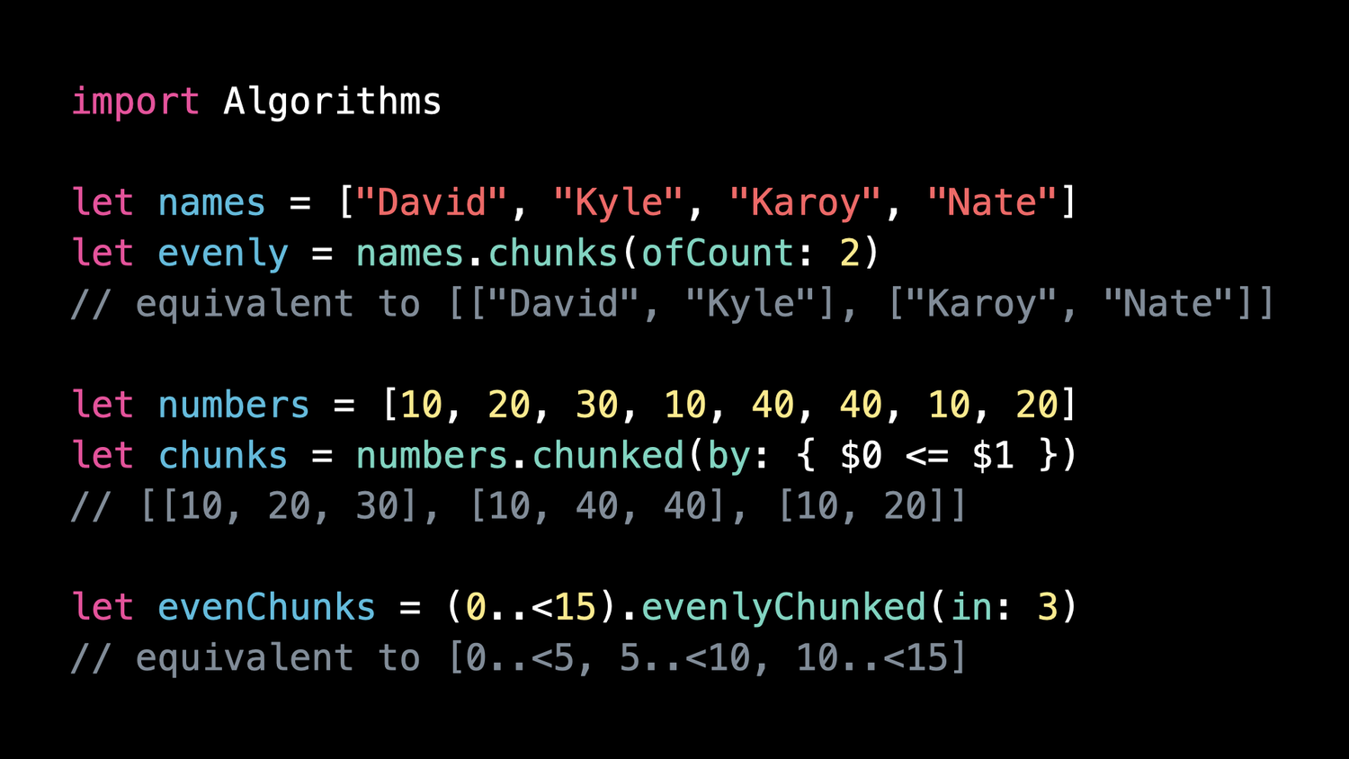 5 very useful functions from Swift Algorithms — Swift with Vincent