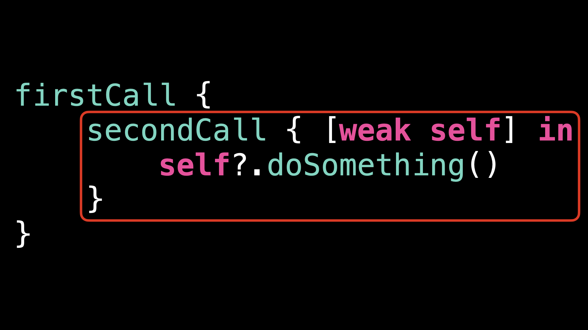 Bad practice: capturing self in a nested closure — Swift with Vincent
