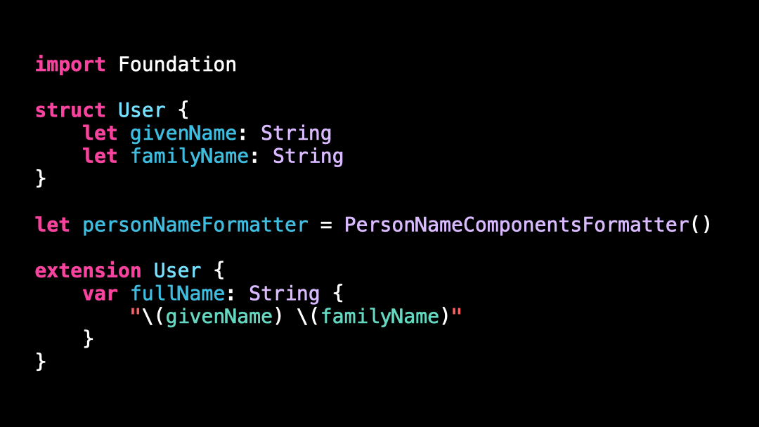 Bad practice: not using PersonNameComponentsFormatter — Swift with Vincent Bad practice: not using PersonNameComponentsFormatter — Swift with Vincent