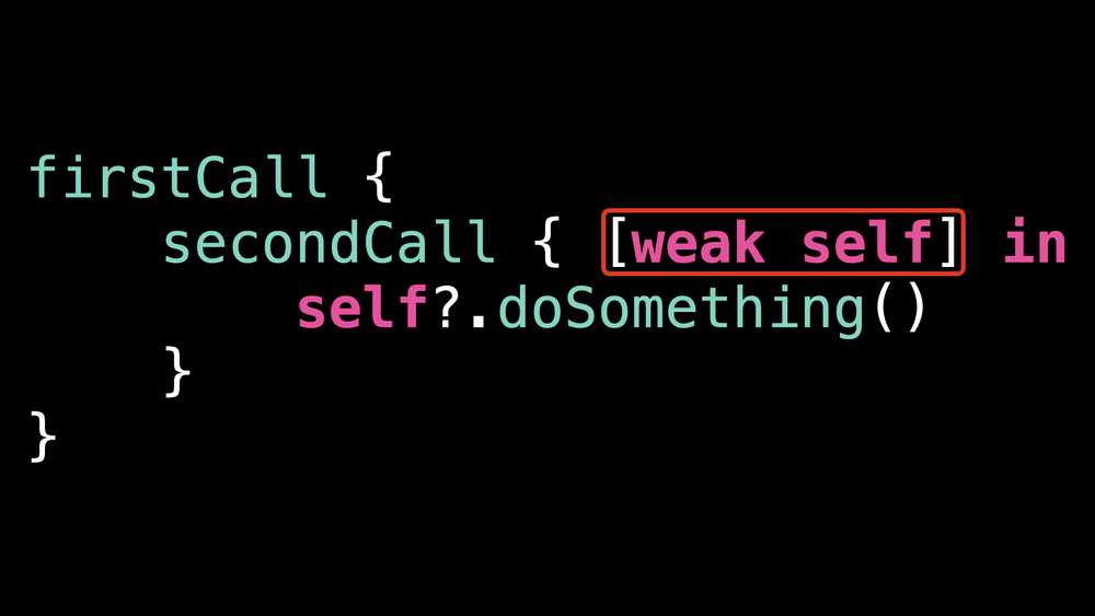 Bad practice: capturing self in a nested closure — Swift with Vincent