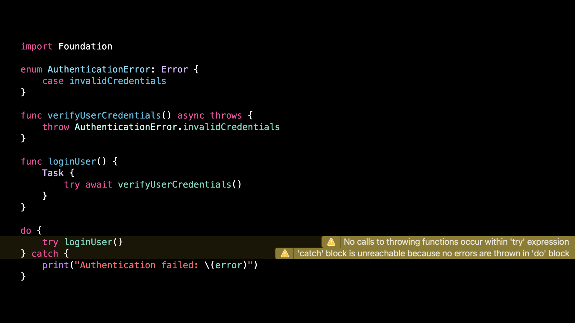 Be Careful Wrapping A Throwing Function In A Task — Swift With Vincent
