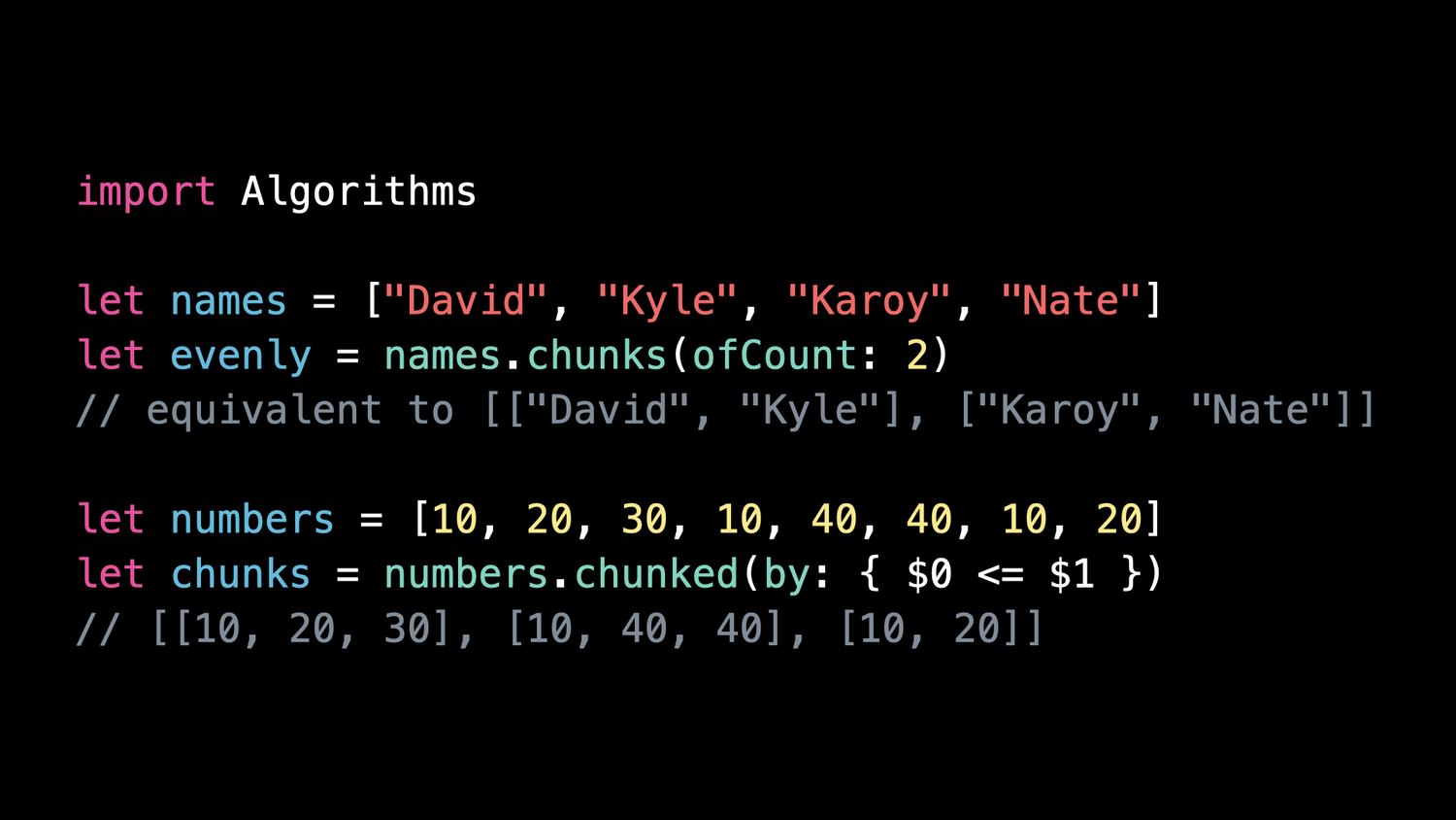 5 very useful functions from Swift Algorithms — Swift with Vincent