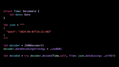 How to decode dates in ISO 8601 format — Swift with Vincent