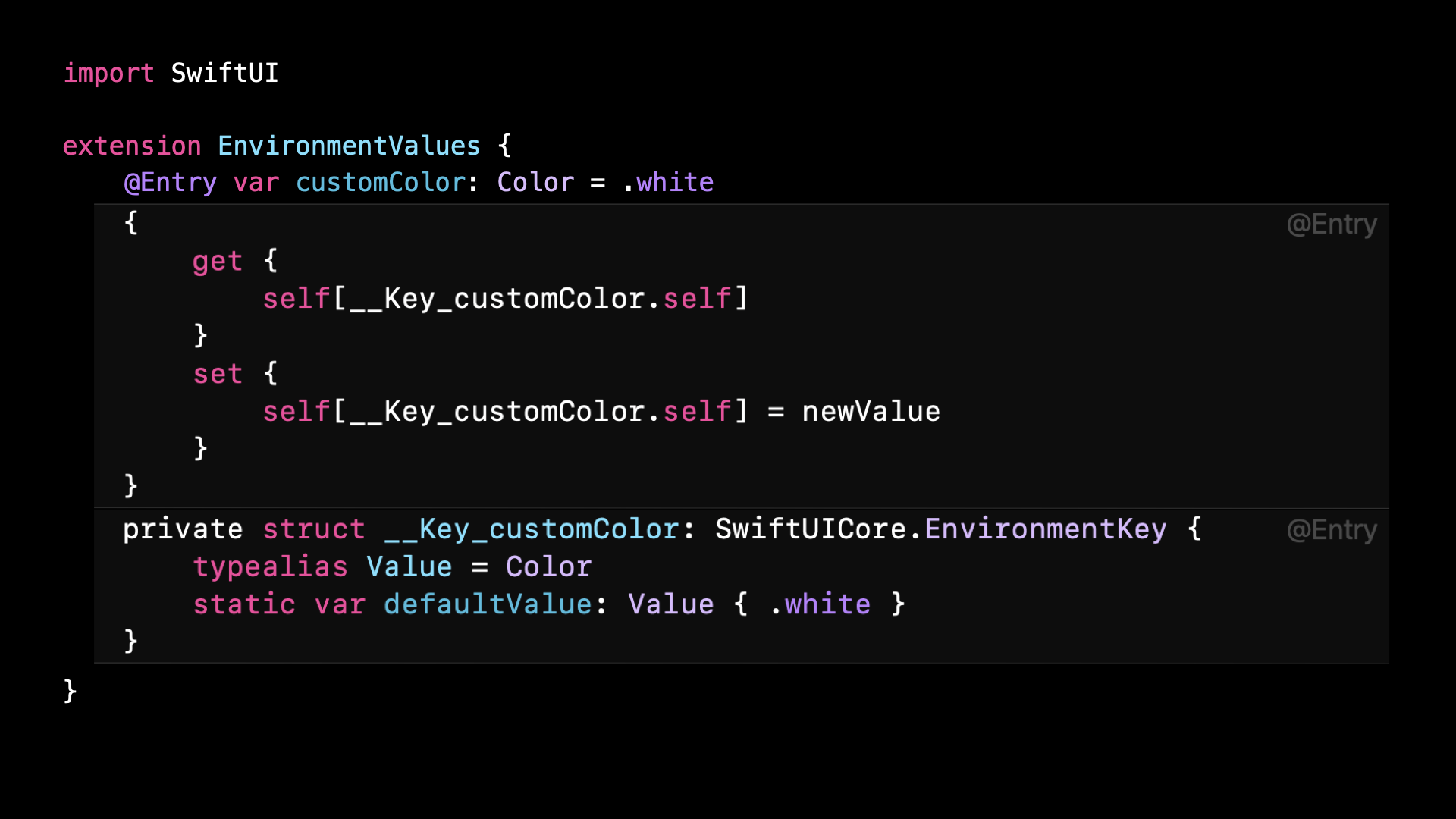 New In Swiftui The Macro Entry — Swift With Vincent