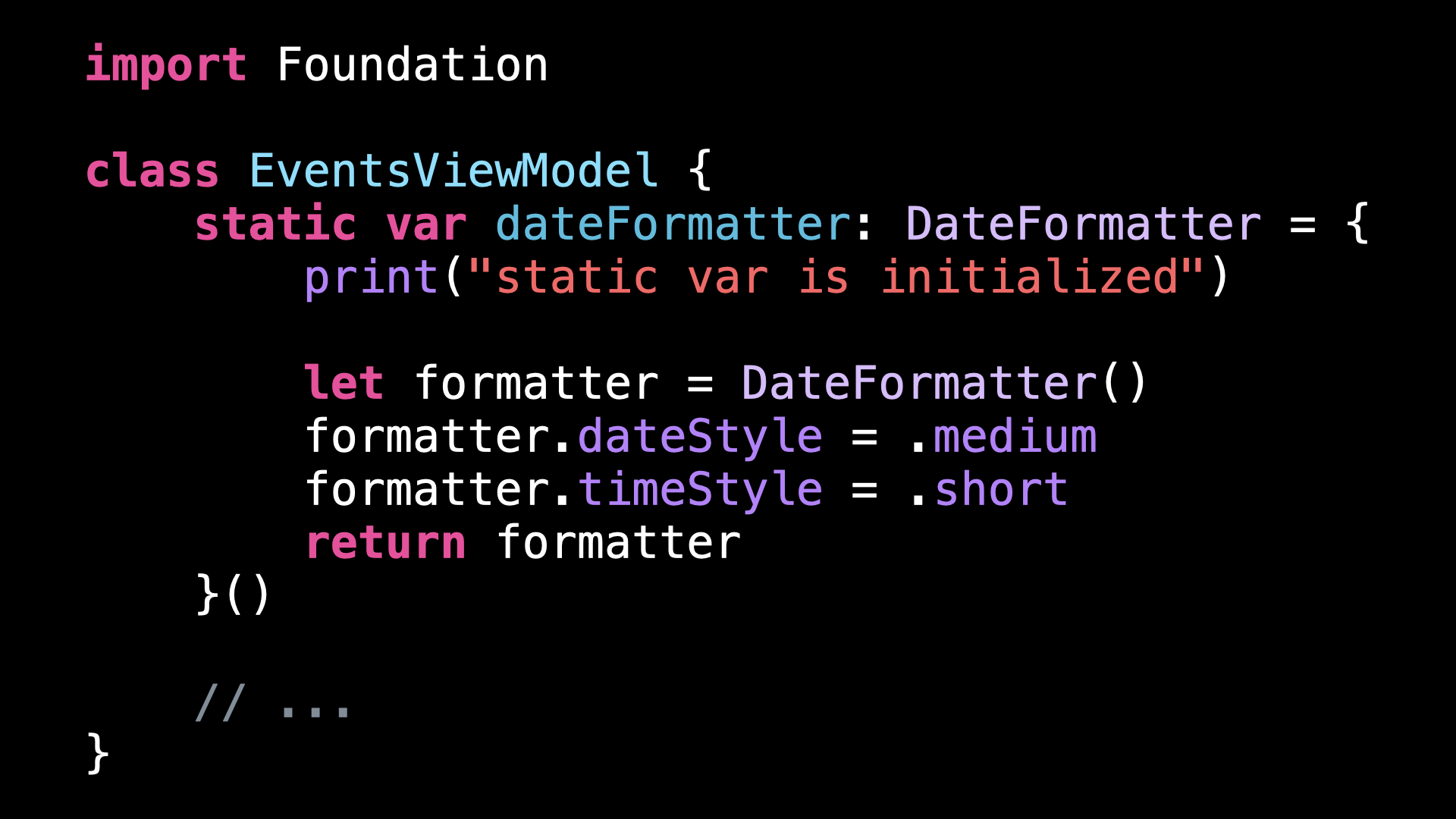 Hidden feature: static properties — Swift with Vincent