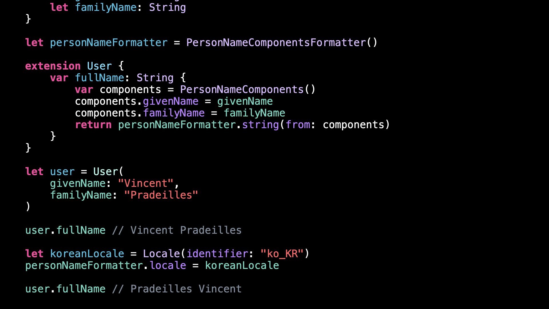 Bad practice: not using PersonNameComponentsFormatter — Swift with Vincent Bad practice: not using PersonNameComponentsFormatter — Swift with Vincent