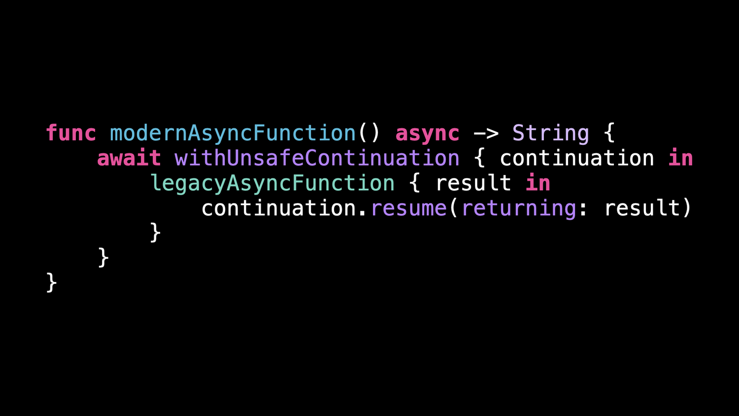 Bad practice: using an unsafe continuation — Swift with Vincent