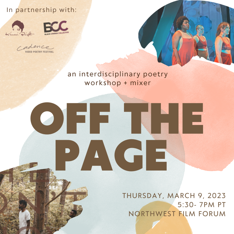 OFF THE PAGE: an interdisciplinary poetry workshop + mixer — Black ...