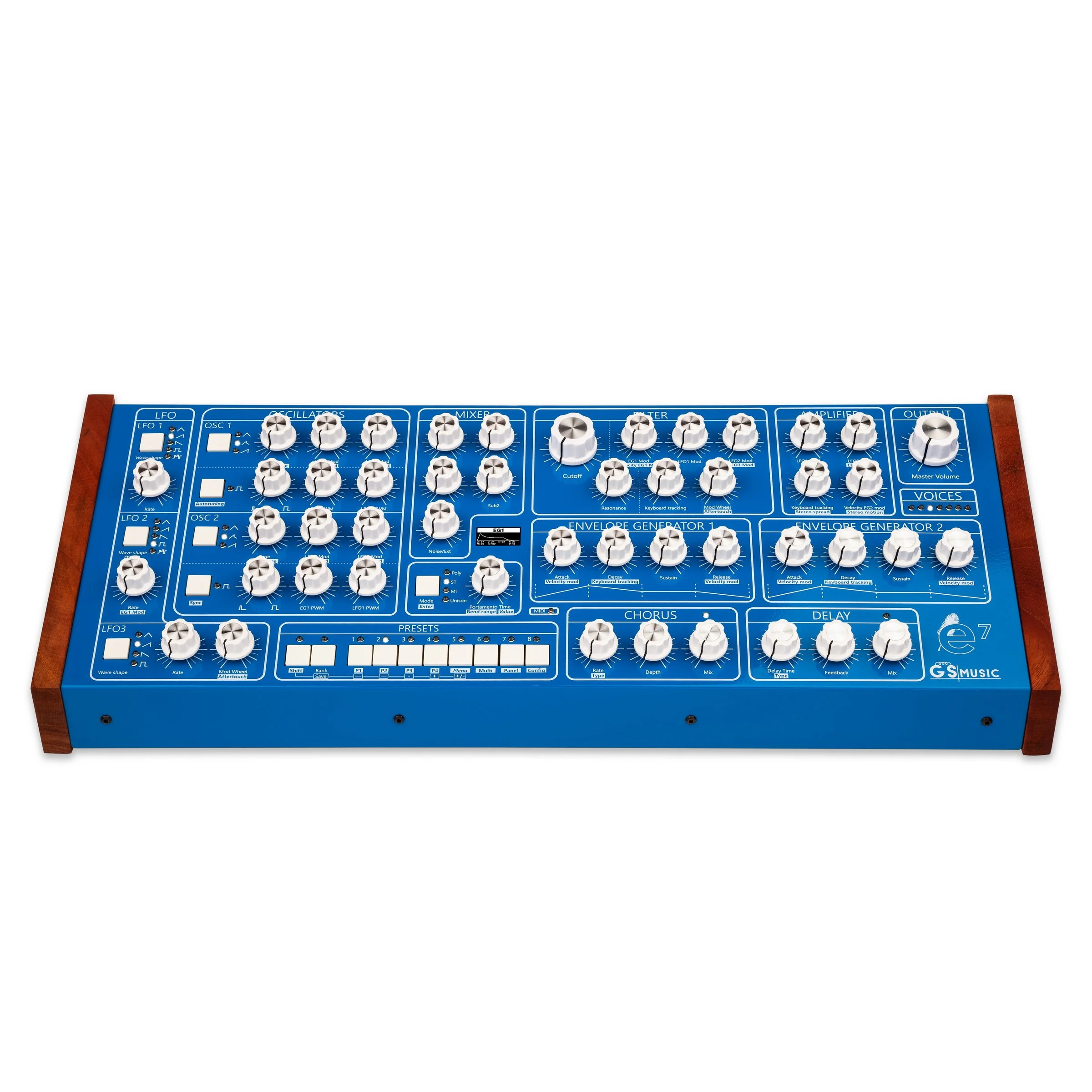 GS e7 Analog Polyphonic Synthesizer (Blue) — GS Music