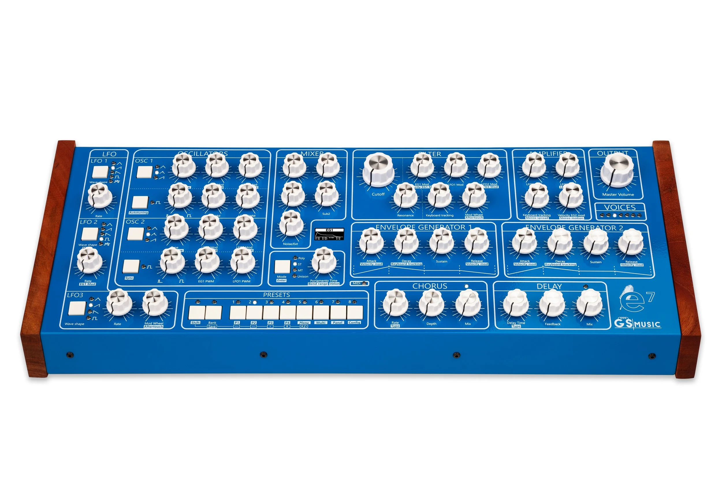 GS e7 Analog Polyphonic Synthesizer (Blue) — GS Music