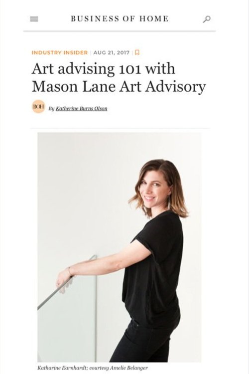 Press | Mason Lane Art Advisory | Featured in Architectural Digest ...