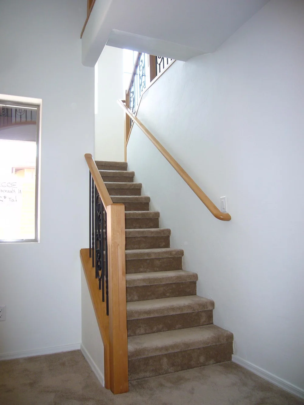 Interior stair banister gallery. Cherry wood stairs and railings ...