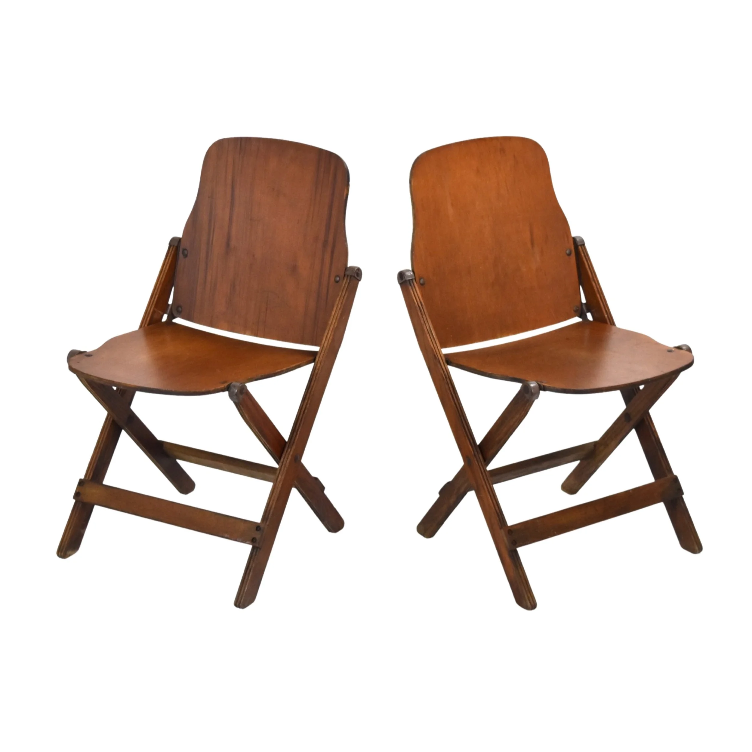 SOLD - 1940s Pair US Army Issued WWII Bentwood Folding Chairs ...