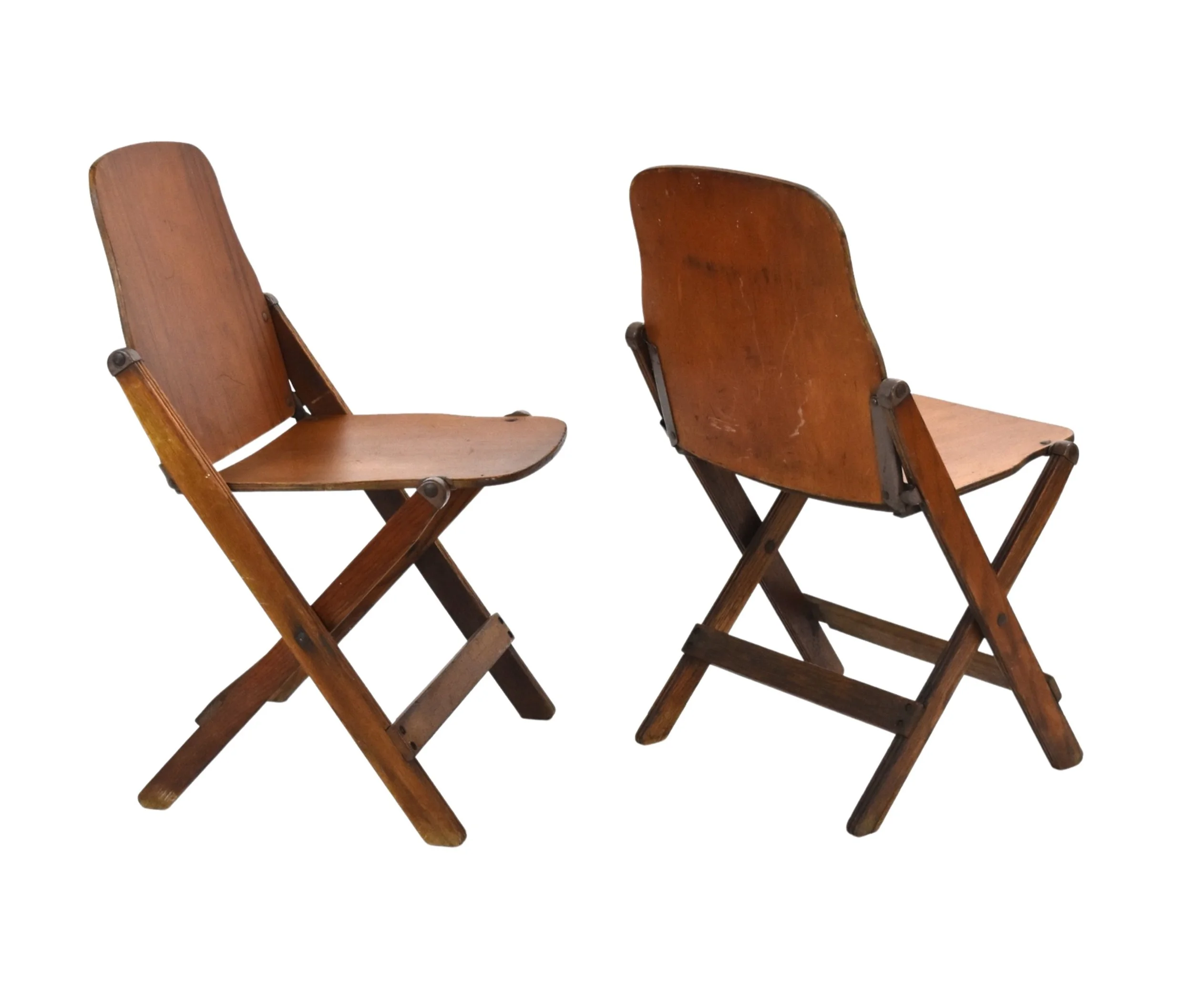 SOLD - 1940s Pair US Army Issued WWII Bentwood Folding Chairs ...