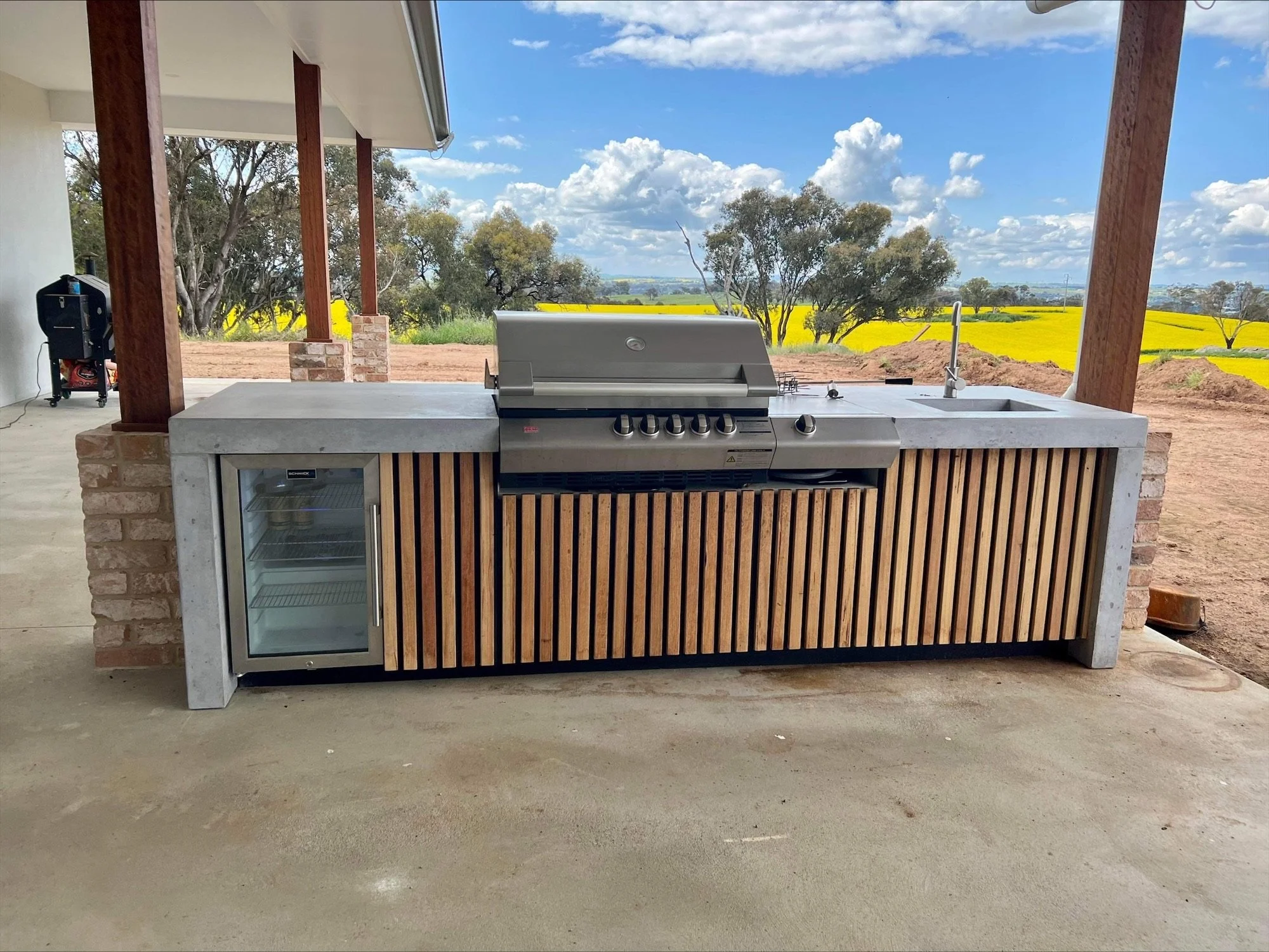 Outdoor kitchen bench — The Concrete Shed