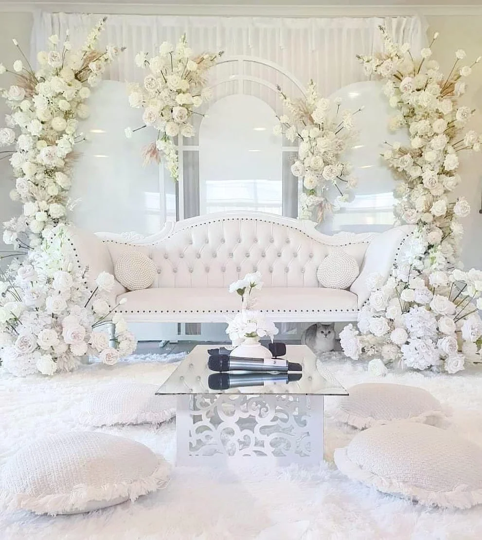 Green Ripple Arch Backdrop — Luxe Events
