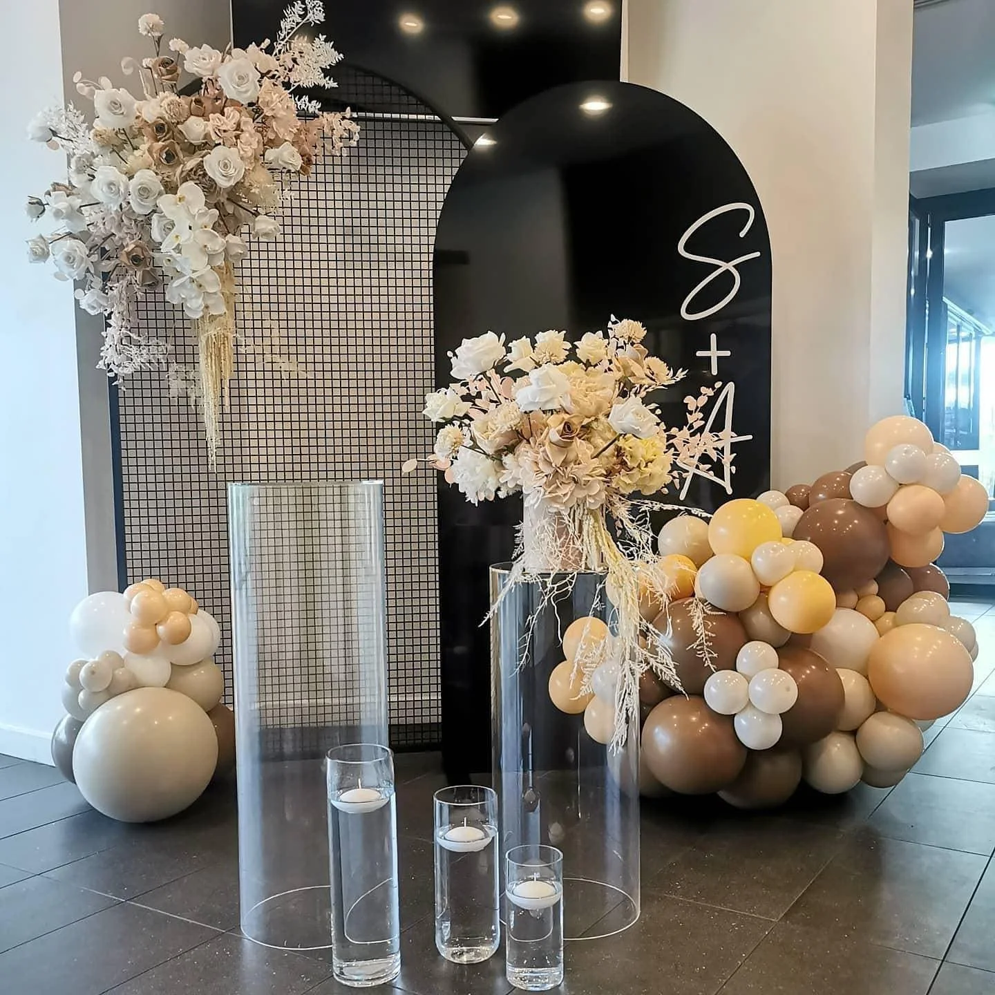 Flower Plinth Trio — Luxe Events