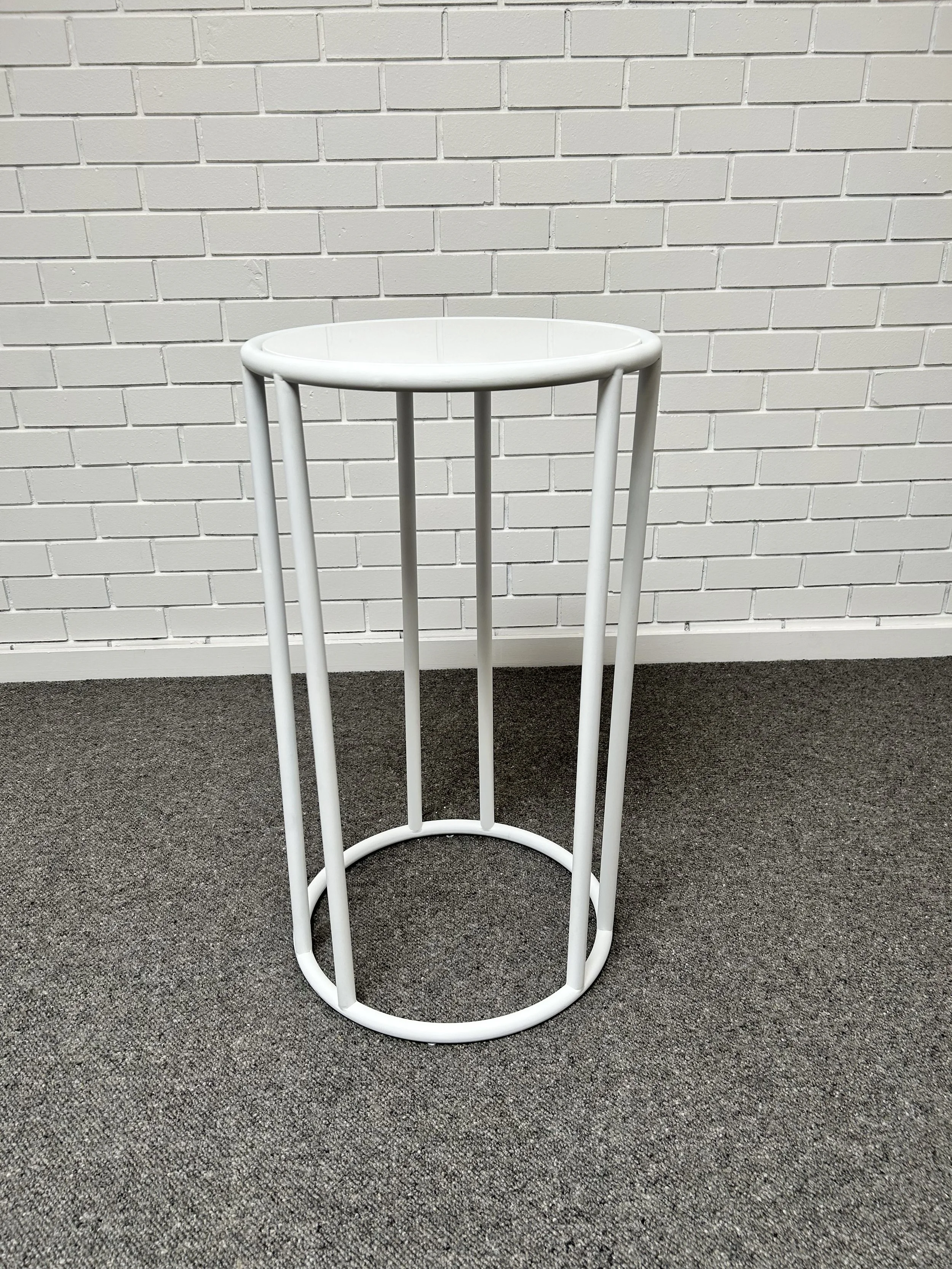 White Round Large Plinth/ Cake Table — Luxe Events