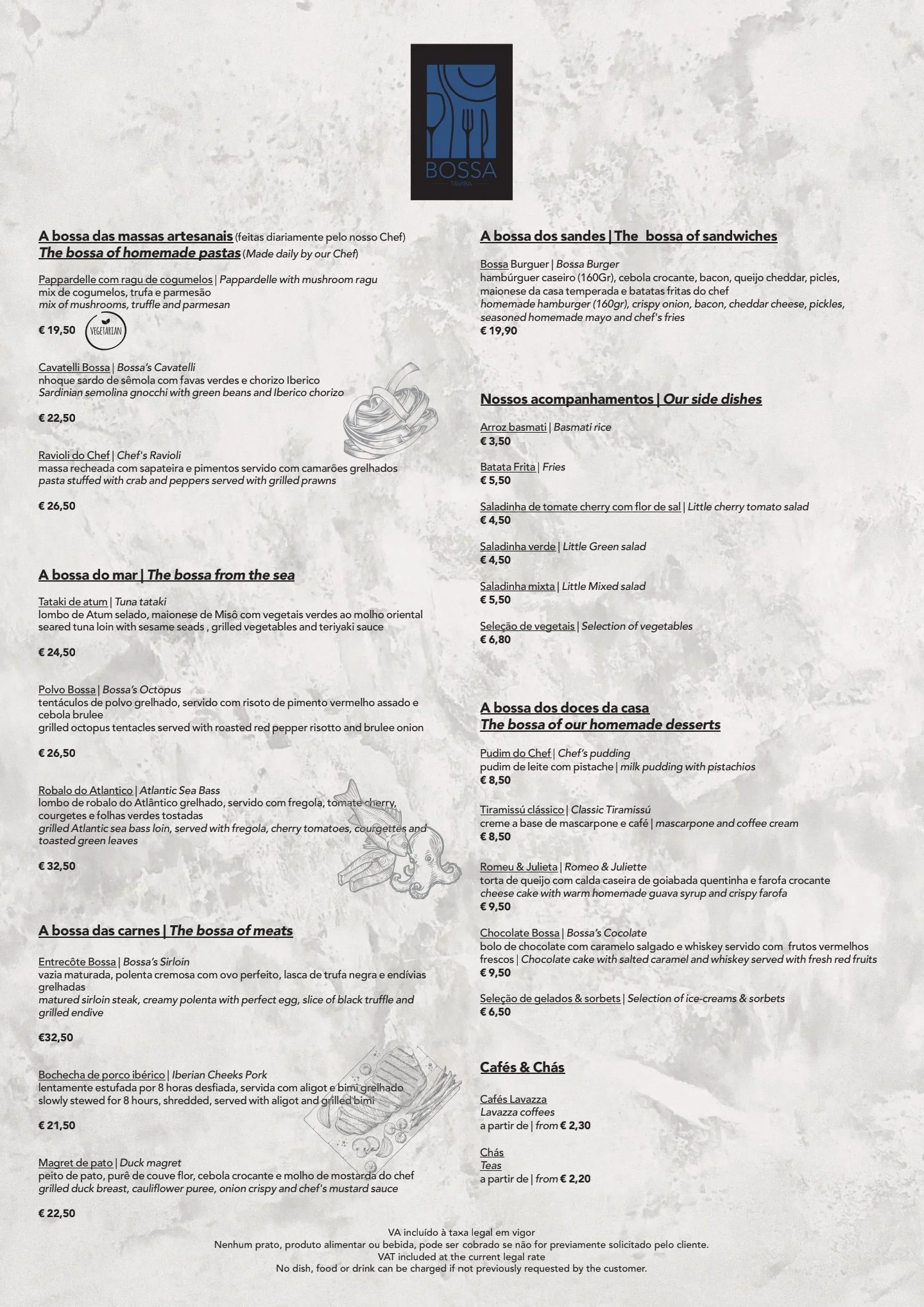 Menu 1 — Bossa Tavira