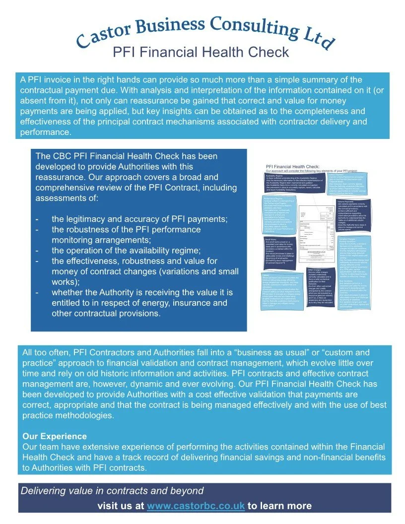 PFI Financial Healthcheck — Castor Business Consulting Limited - PFI ...