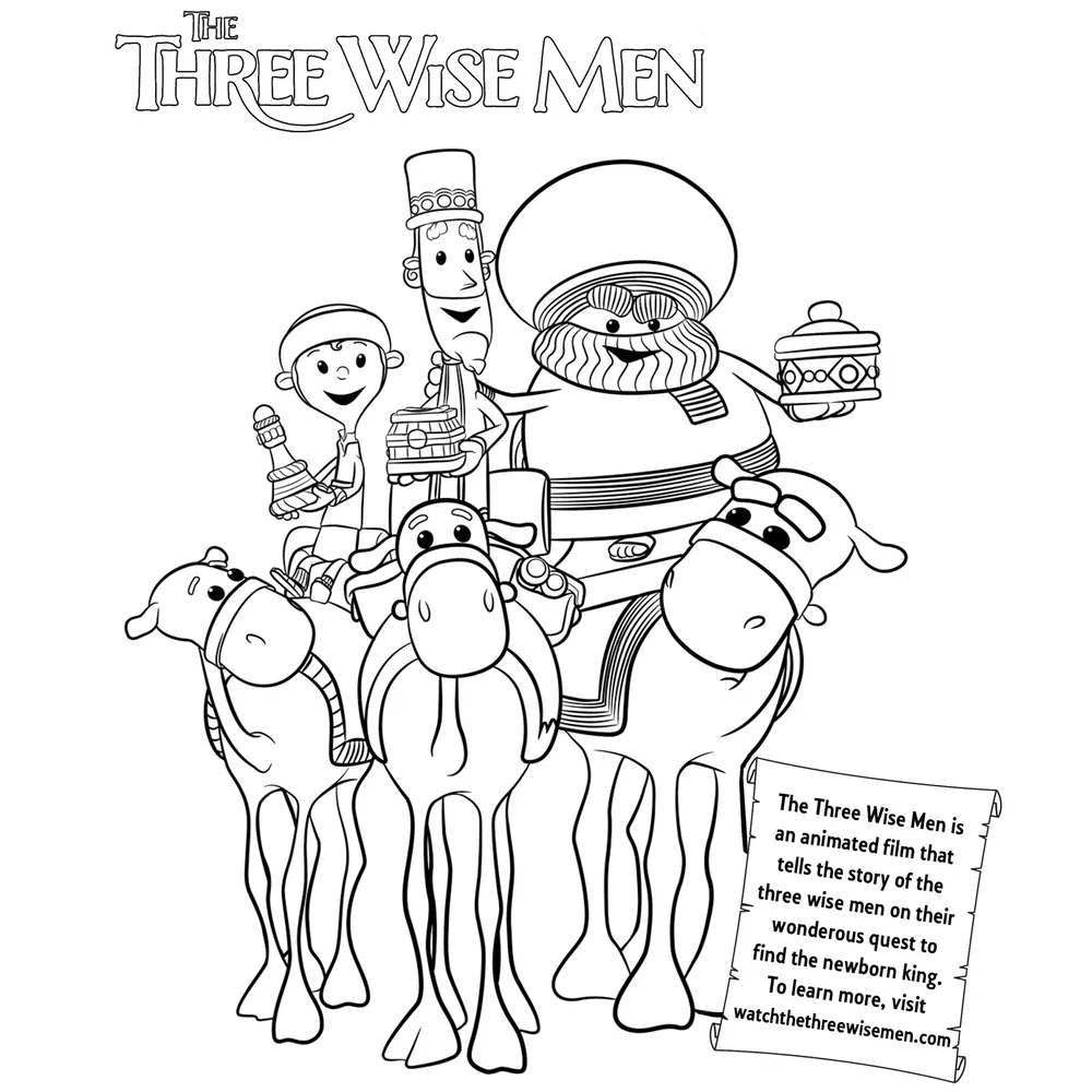 Wise Men Coloring Page