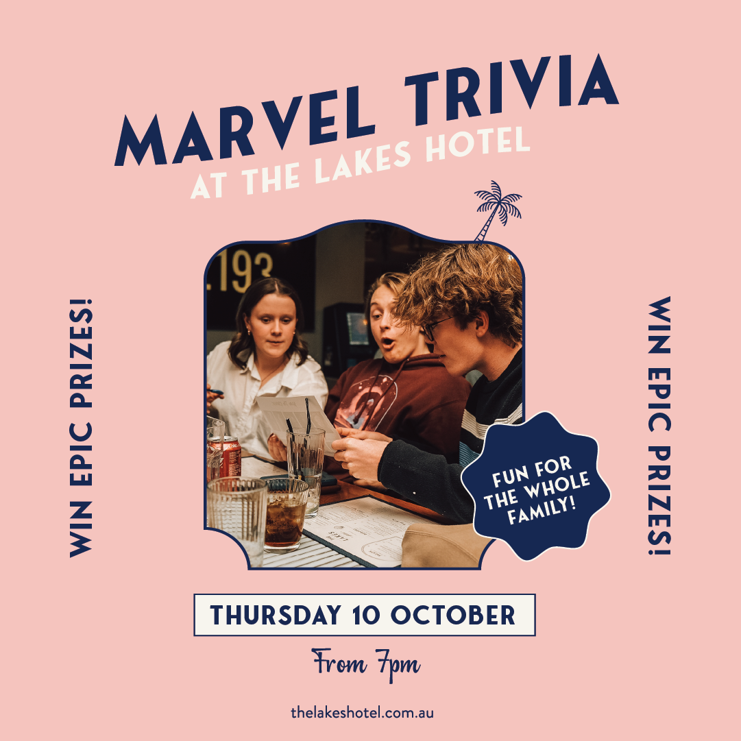 School Holidays Marvel Trivia — The Lakes Hotel