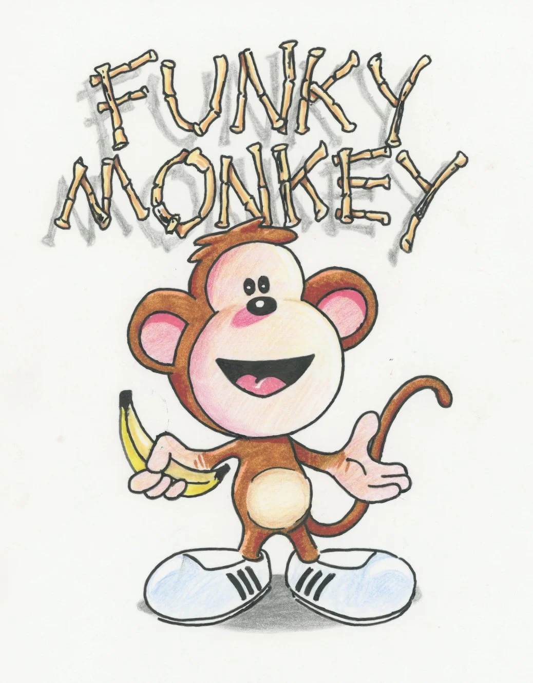 Funky Monkey Cartoon