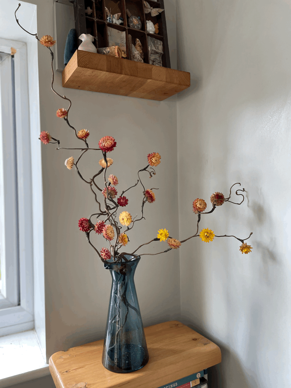 Dried flower meadow box. A beautiful, natural centrepiece. flowers and ...