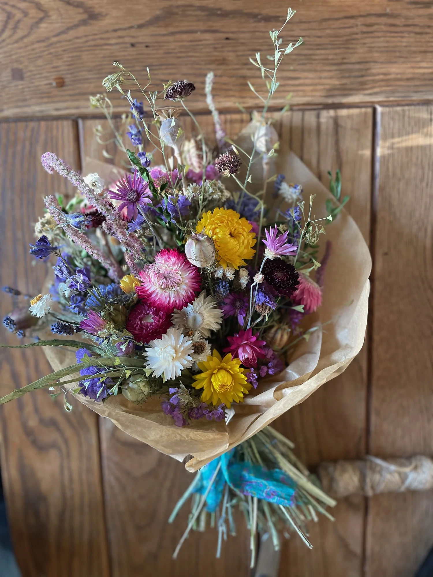 Dried flower meadow box. A beautiful, natural centrepiece. flowers and ...