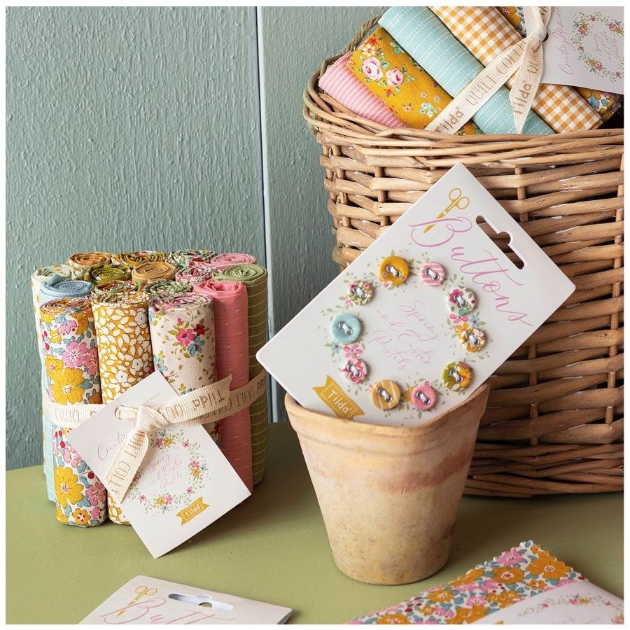 Tilda Creating Memories Fabric Covered Buttons - Spring — Elmhirst Fabrics
