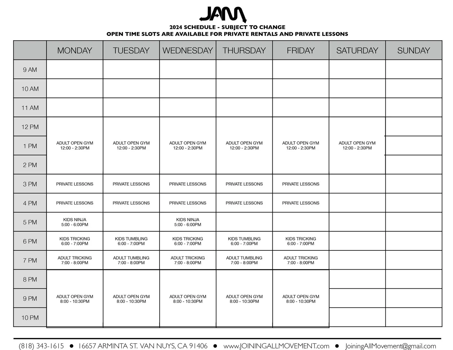 CLASSES — Joining All Movement