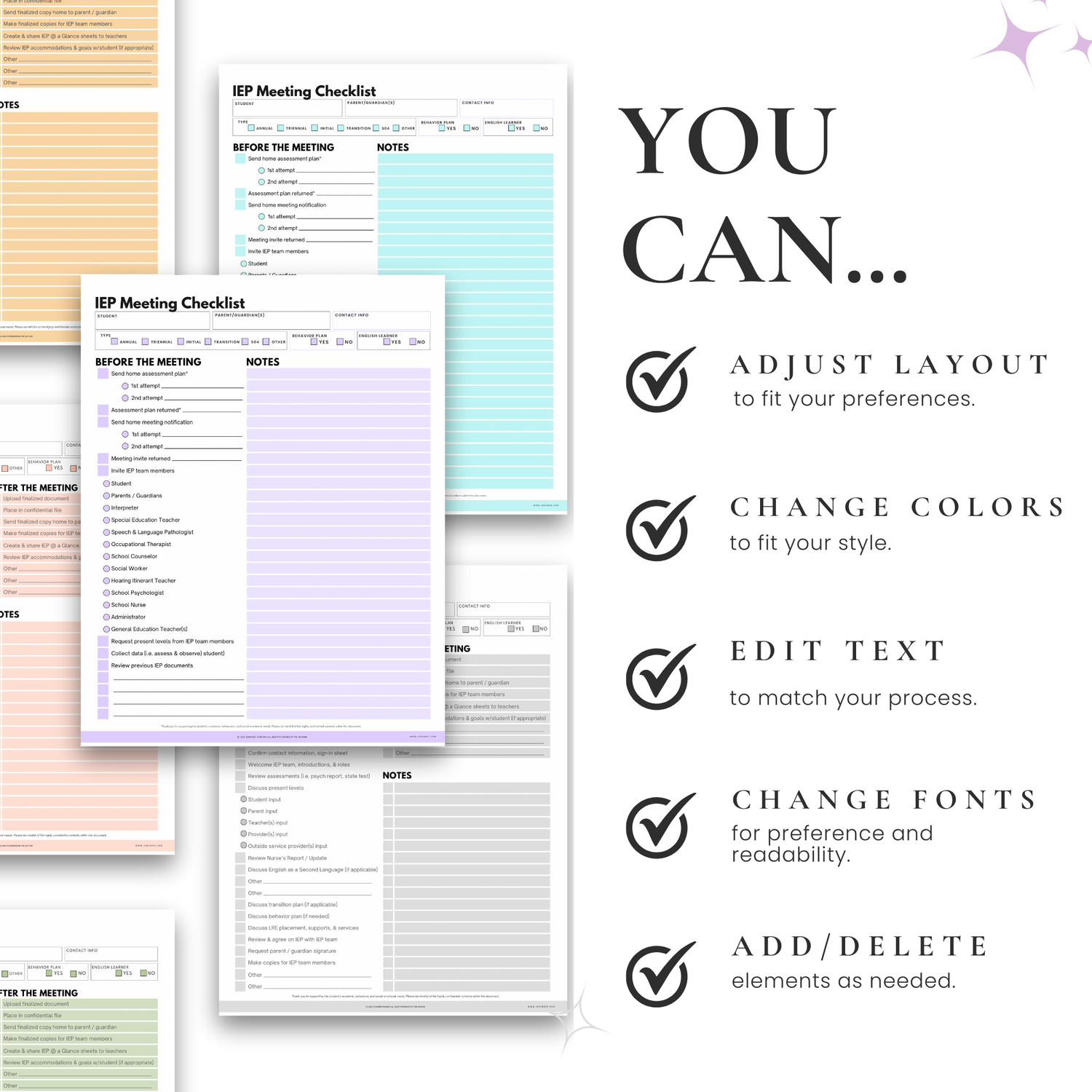 IEP Meeting Checklist | IEP Checklist | Printable Checklist — Jodi Romero