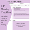 Editable IEP Meeting Checklist | Editable IEP Checklist | Editable PDF ...