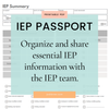 Fillable IEP Passport | Fillable IEP Snapshot | Fillable IEP at a ...