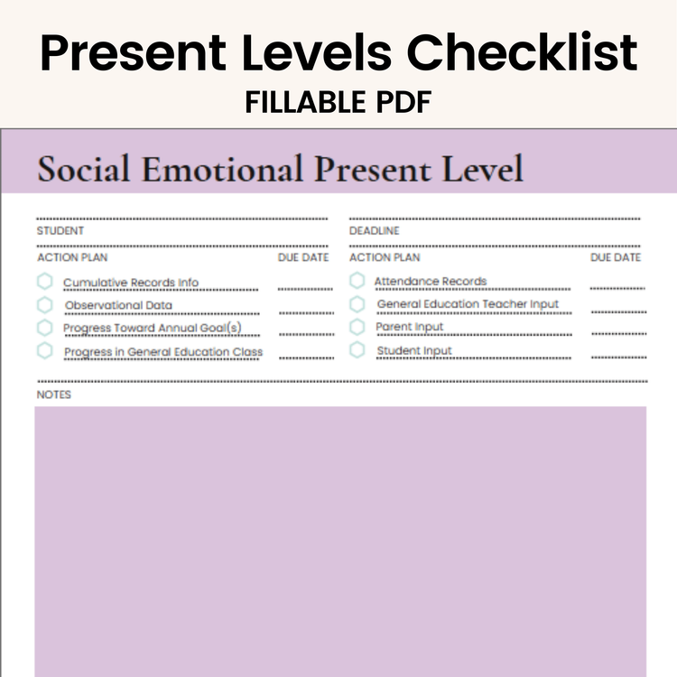 Editable IEP Meeting Checklist | Editable IEP Checklist | Editable PDF ...