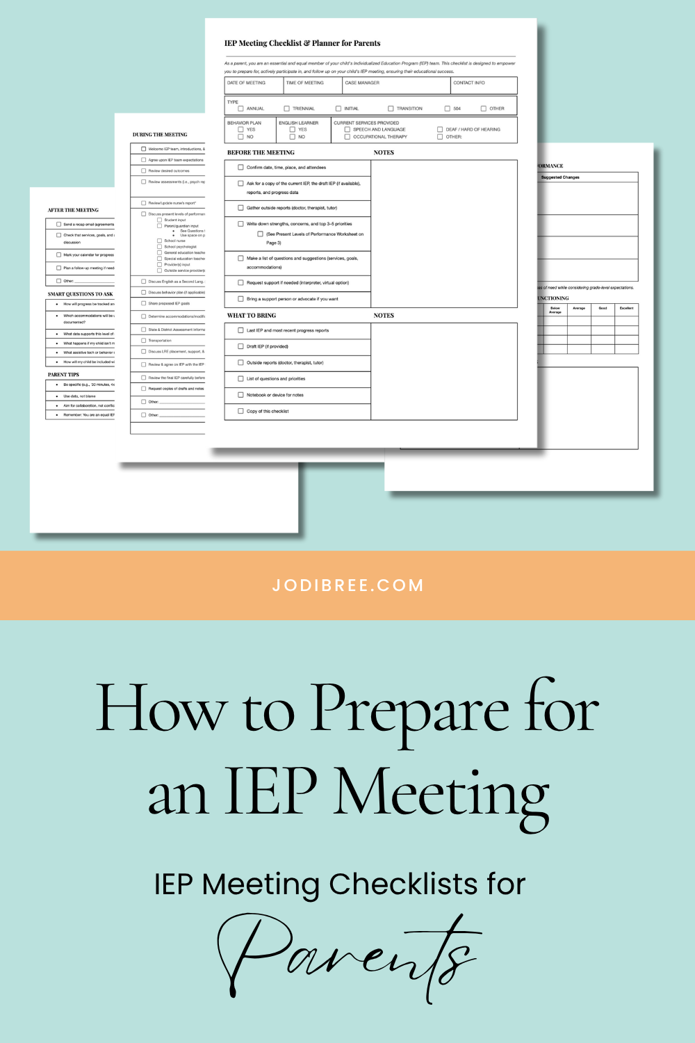 IEP Meeting Checklist for Parents — Jodi Romero