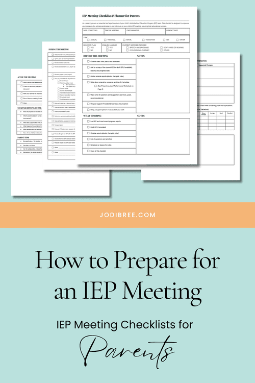 IEP Meeting Checklist for Parents — Jodi Romero