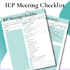 Editable IEP Meeting Checklist | Editable IEP Checklist | Editable PDF ...
