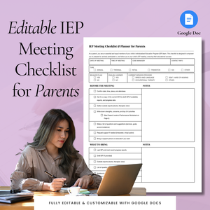 IEP Meeting Checklist | IEP Checklist | Printable Checklist — Jodi Romero