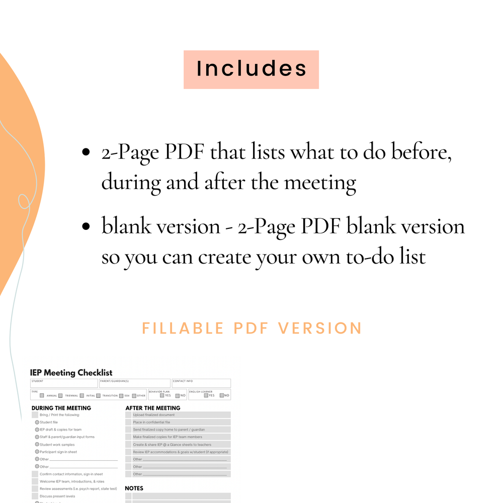 IEP Passport | IEP @ a Glance | IEP Snapshot | Printable PDF — Jodi Romero