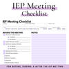 IEP Meeting Checklist | IEP Checklist | Printable Checklist — Jodi Romero