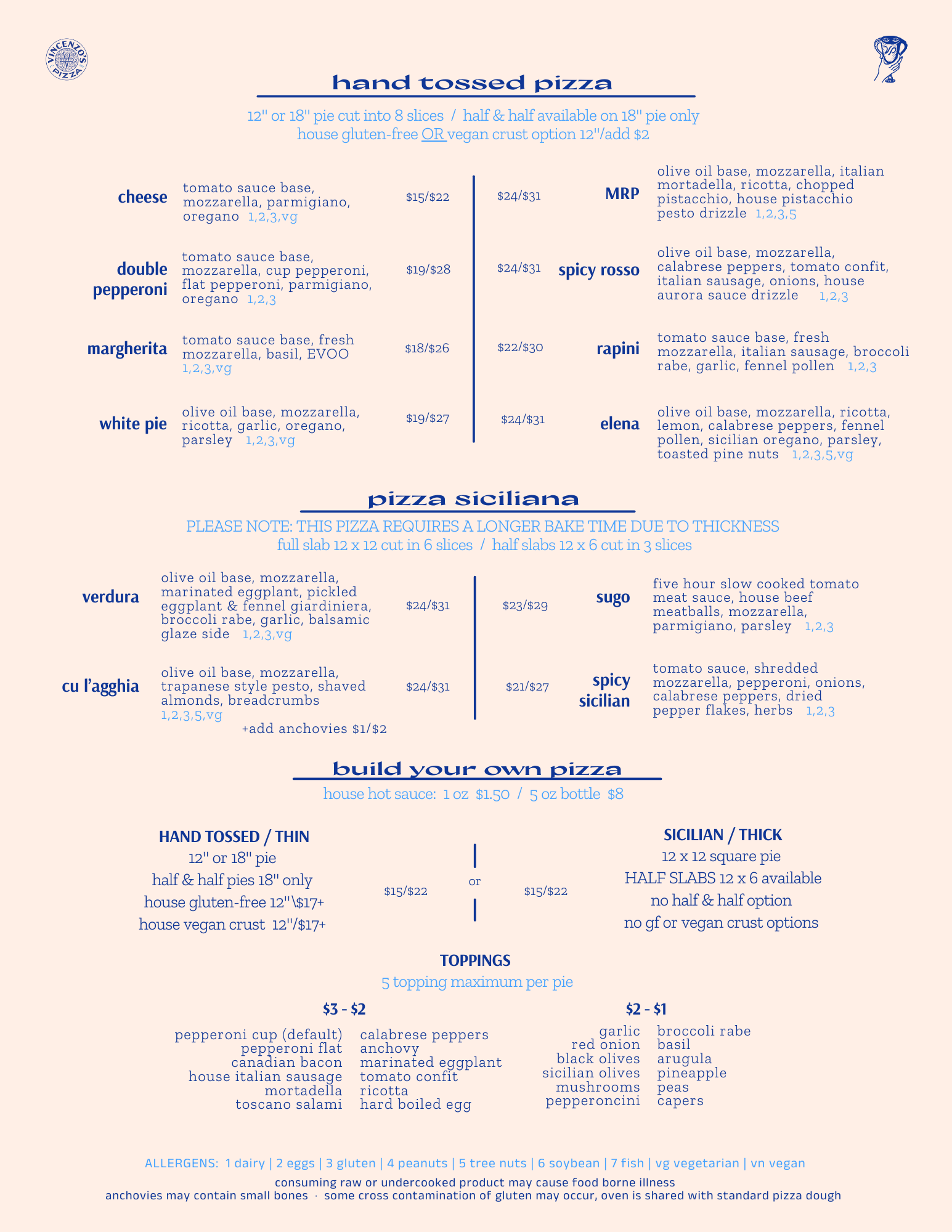 menu — Vincenzo's Pizza