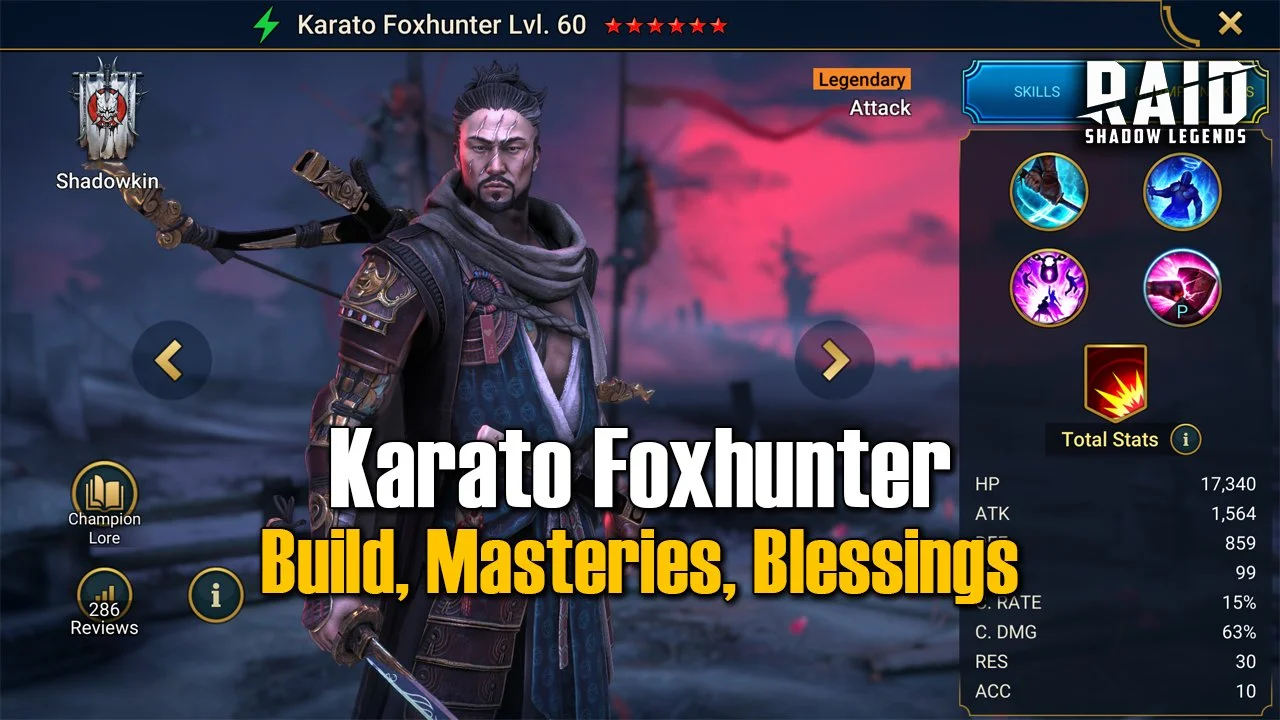 Karato Foxhunter FREE Damage Dealer RAID: Shadow Legends BUILD GUIDE ...