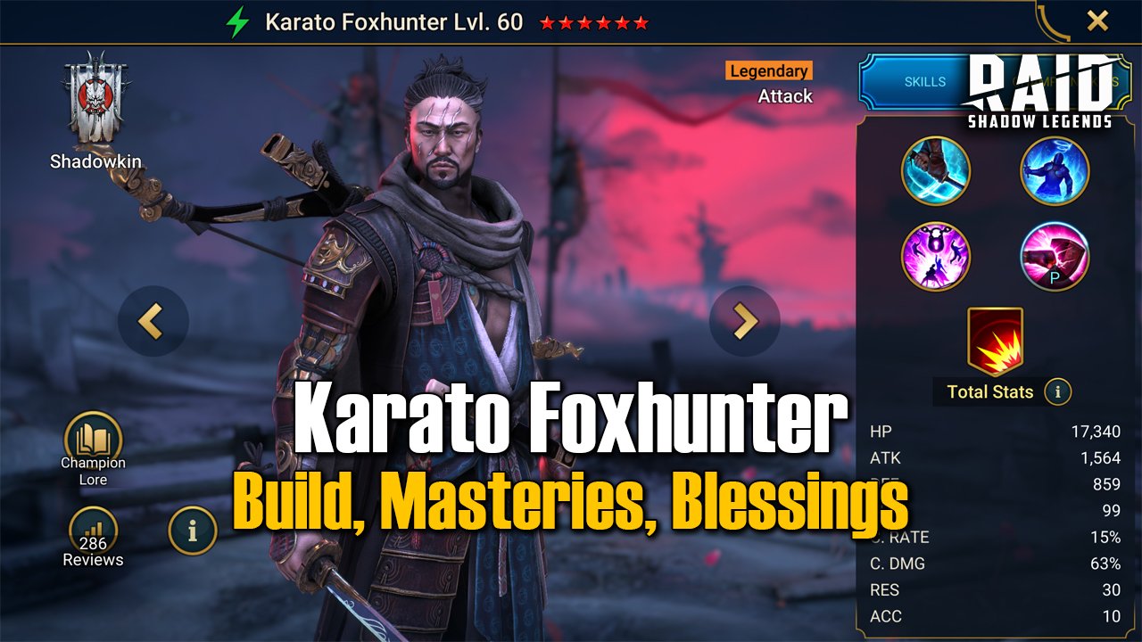 Karato Foxhunter FREE Damage Dealer RAID: Shadow Legends BUILD GUIDE ...