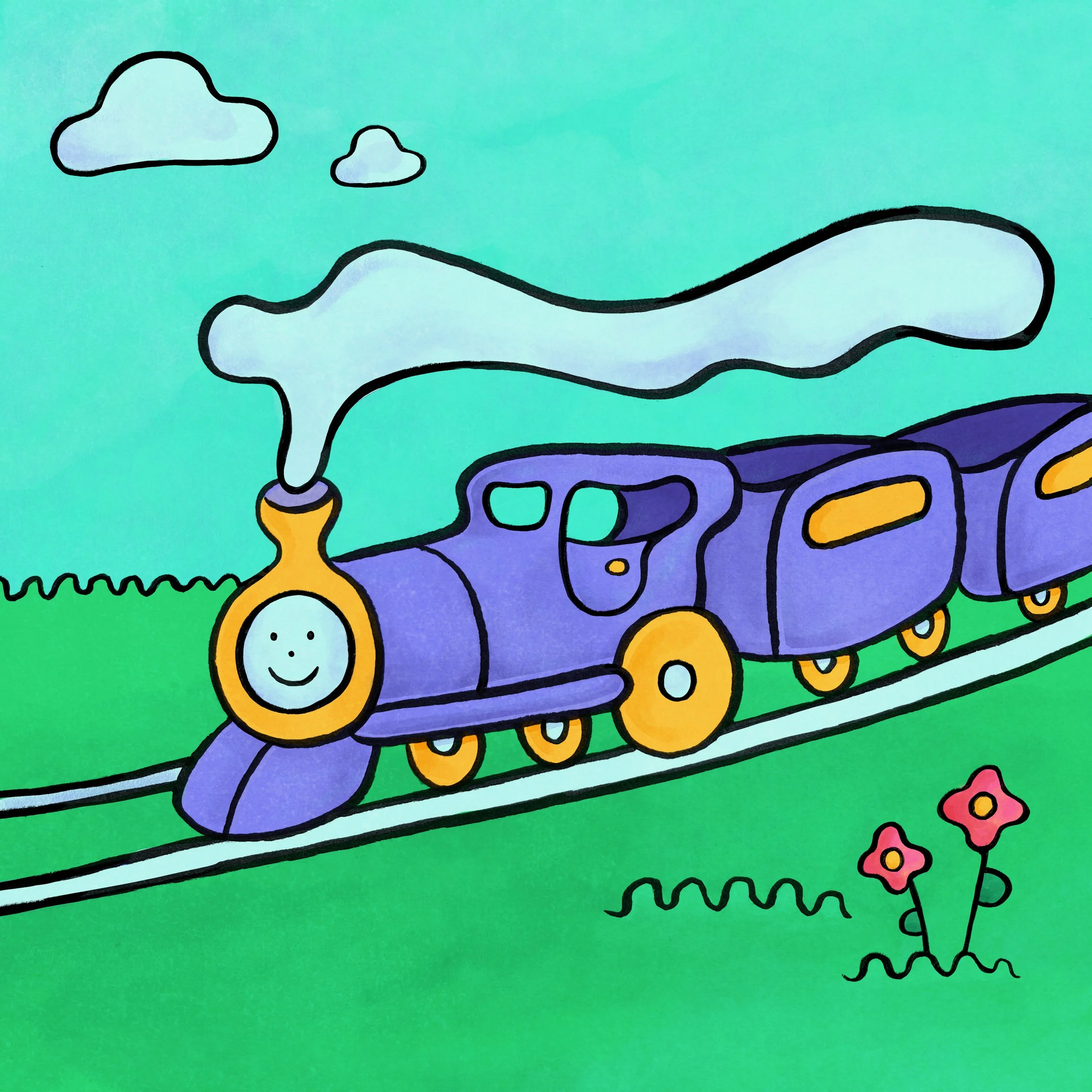 Choo Choo Train Drawing
